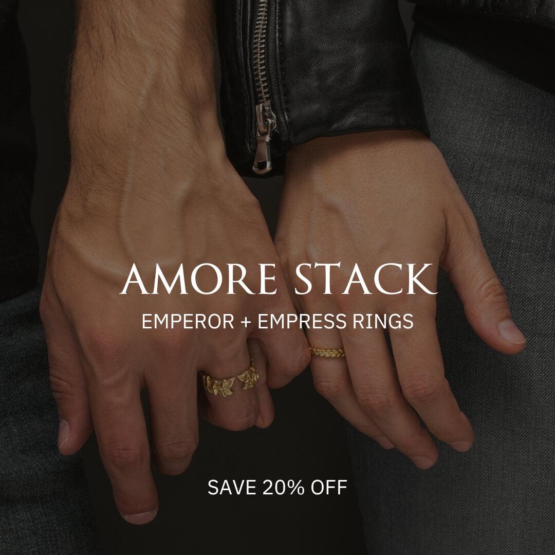 Amore Stack | Stack & Save 20% Off | Emperor + Empress Rings | Marcozo