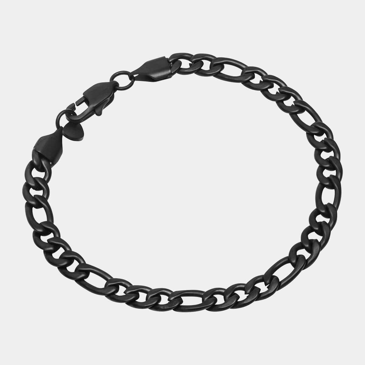 Figaro Bracelet - Black | MARCOZO