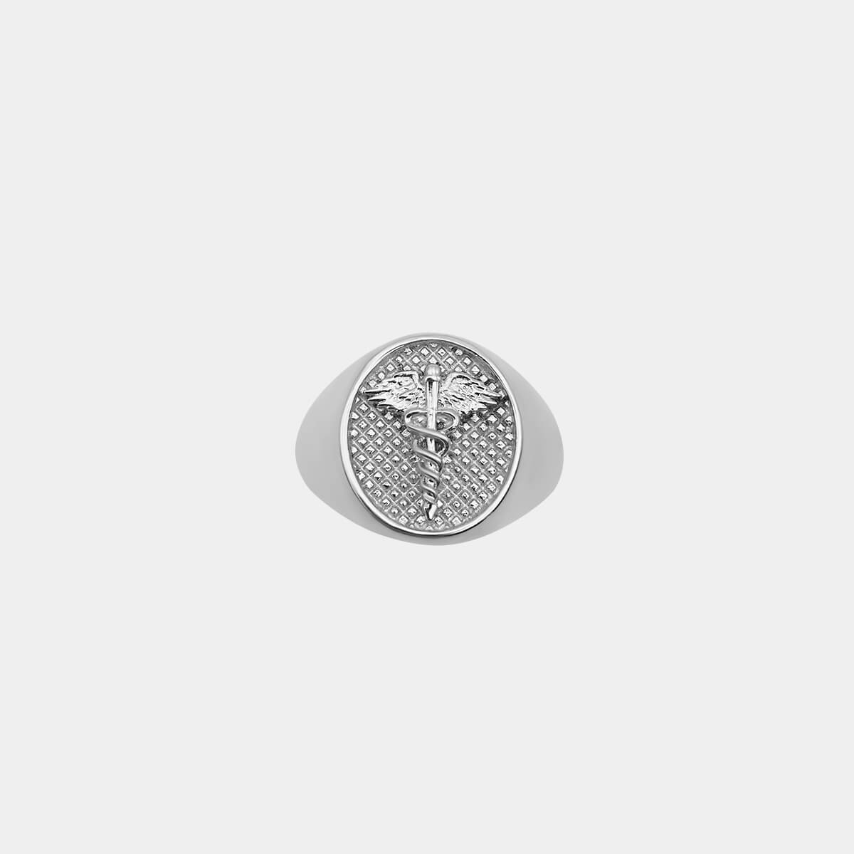 Caduceus Ring - White Gold | MARCOZO