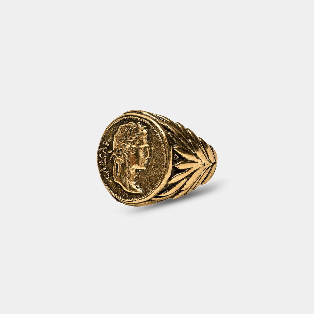 Augustus Coin Ring | Gold Augustus Coin Ring | Marcozo – MARCOZO
