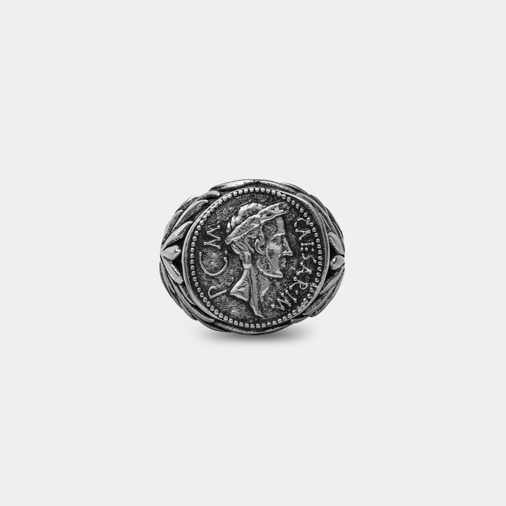 Julius Caesar Coin Ring | Silver Julius Caesar Coin Ring | Marcozo ...