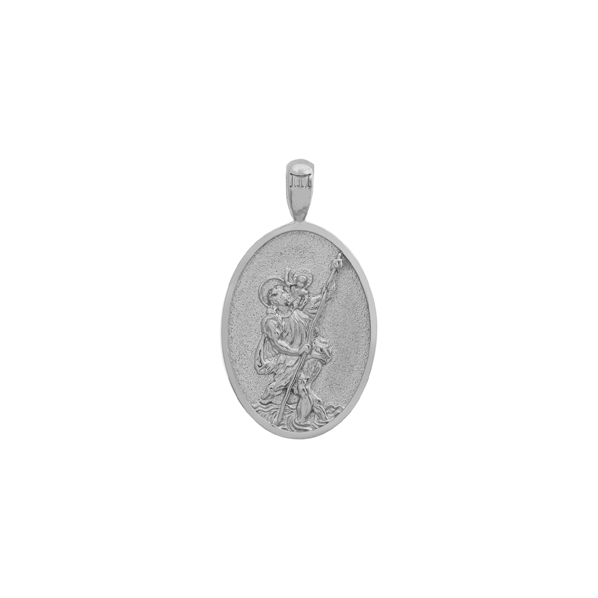 St. Christopher Pendant | White Gold St. Christopher Pendant | Marcozo