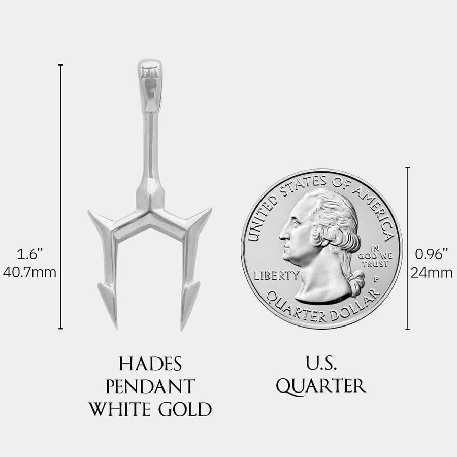 Hades Bident Pendant | 18k White Gold Hades Bident Pendant | Marcozo ...