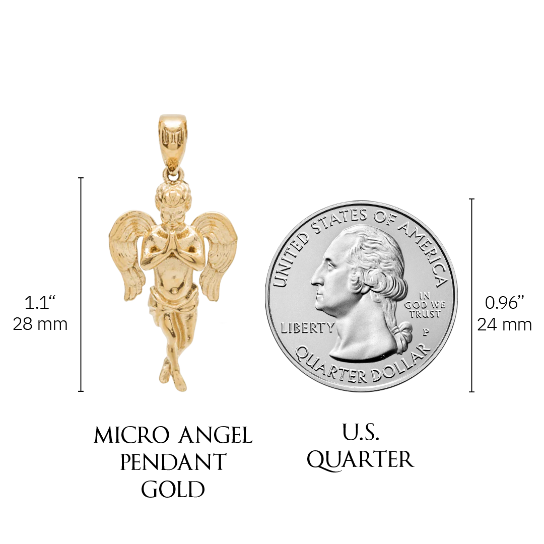 Micro Angel Pendant - Gold – Marcozo