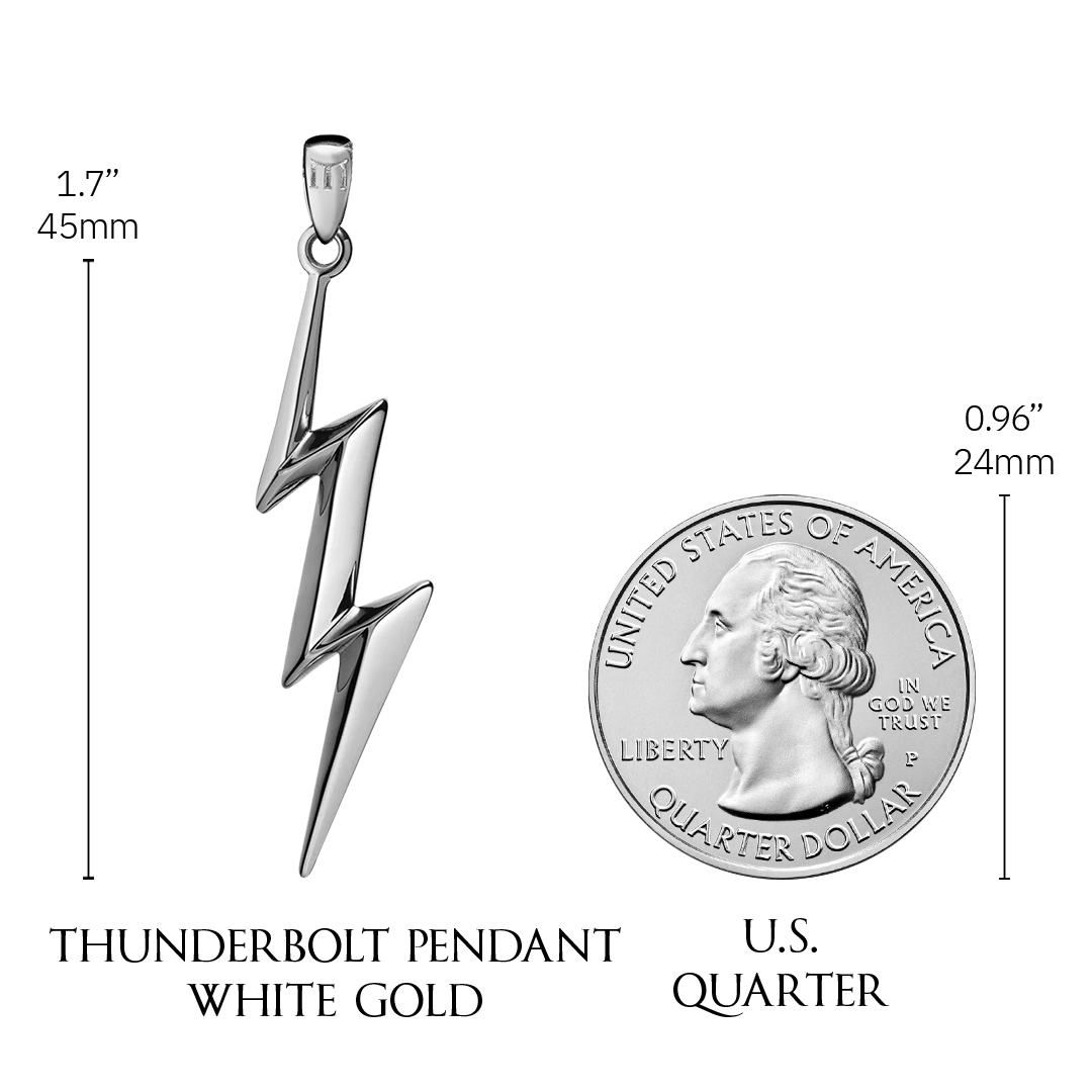Zeus Thunderbolt Necklace | Silver Lightening Bolt Pendant | Marcozo
