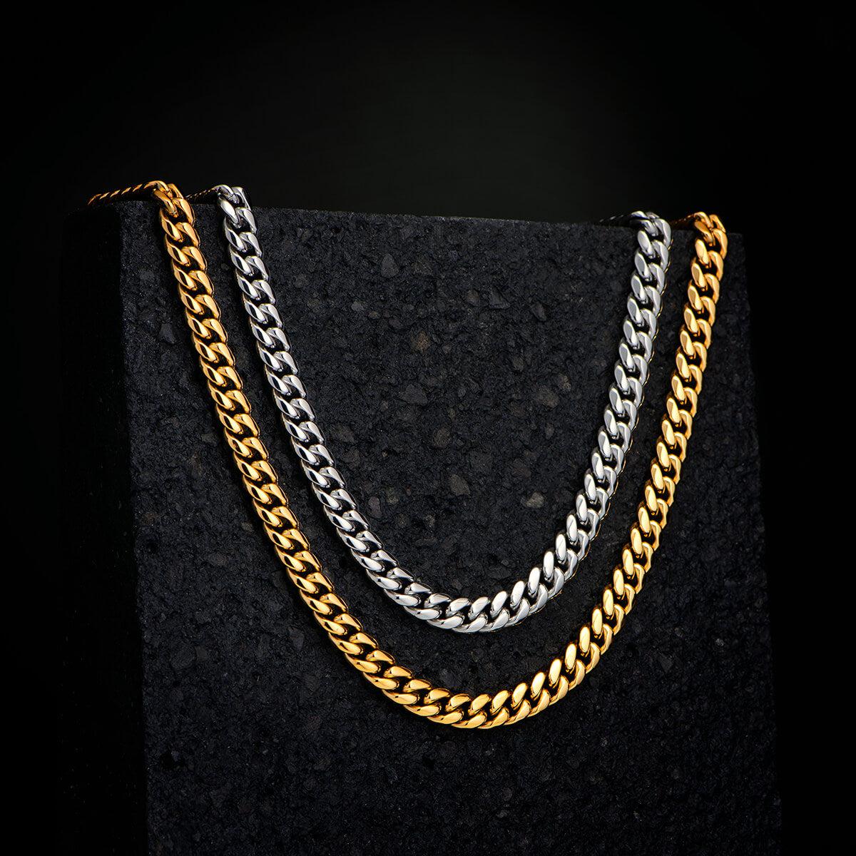 8mm Miami Cuban Link Chain | Silver Miami Cuban Link Chain | Marcozo