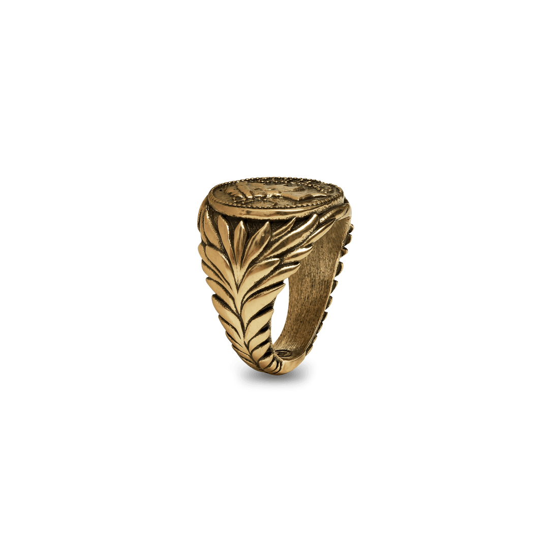Julius Caesar Coin Ring | Gold Julius Caesar Coin Ring | Marcozo – MARCOZO