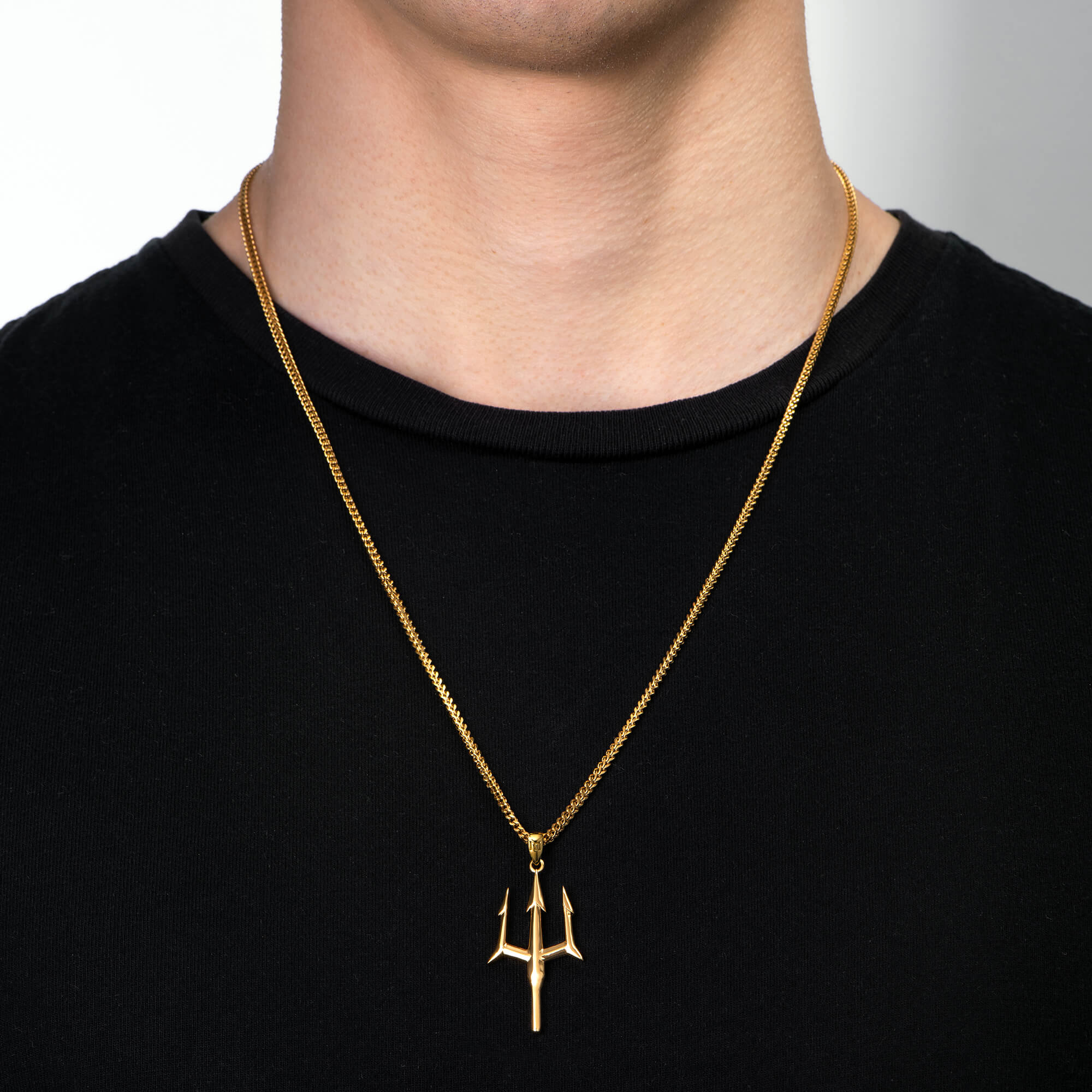 Trident Necklace | Gold Plated Trident Necklace | Marcozo