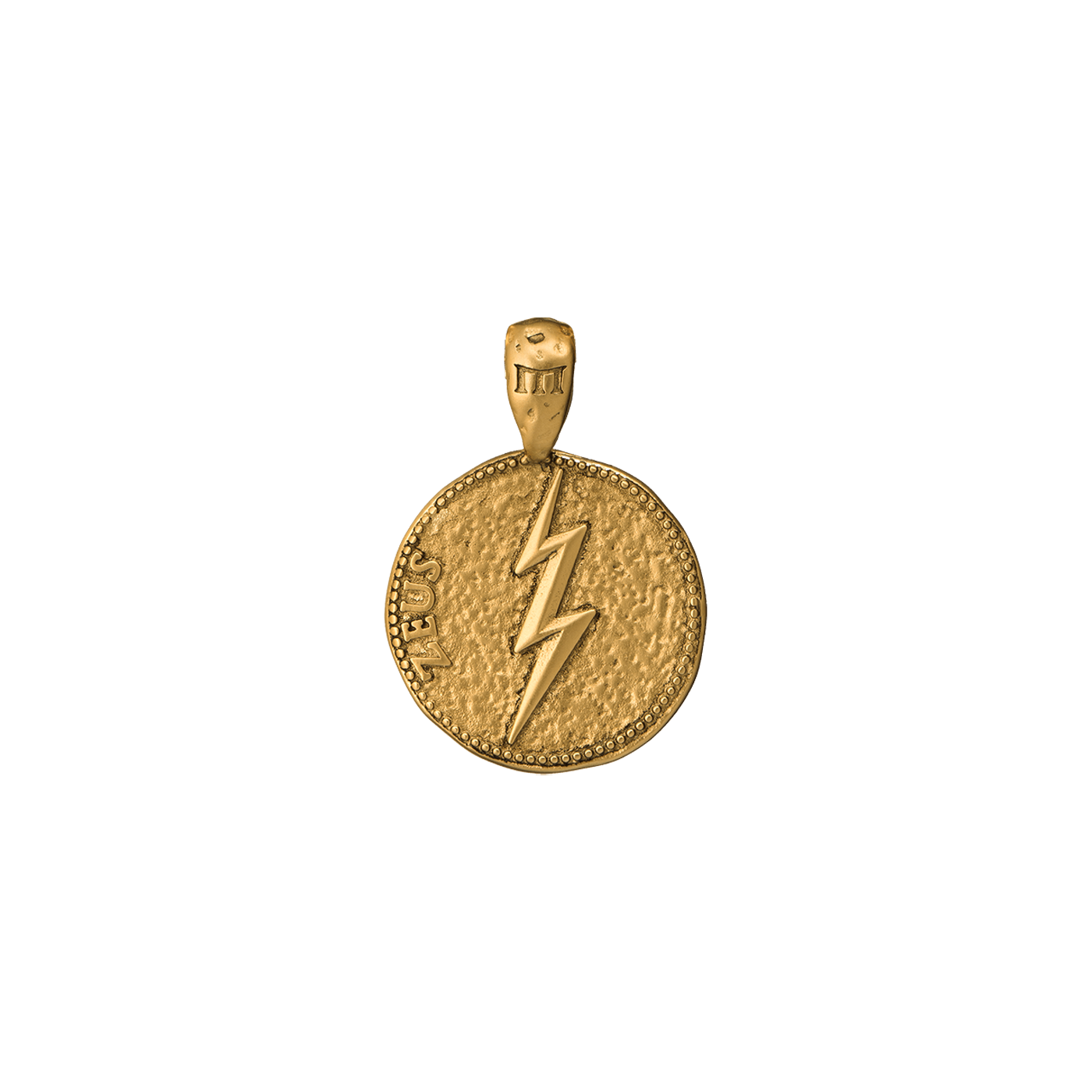 Zeus Pendant | Gold Zeus Ancient Coin Pendant | Marcozo