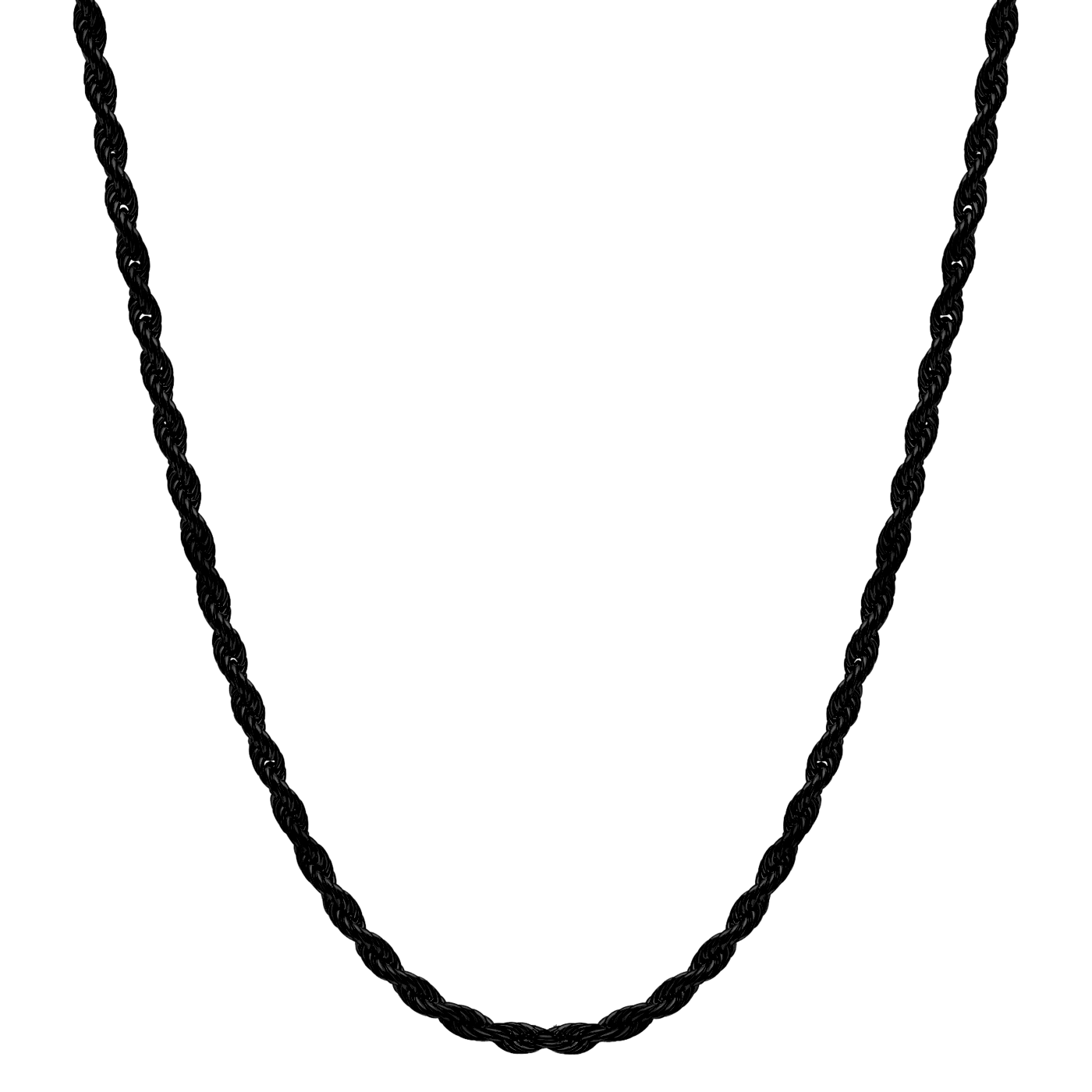 Rope Chain | Black Gold Plated Rope Chain Necklace | Marcozo