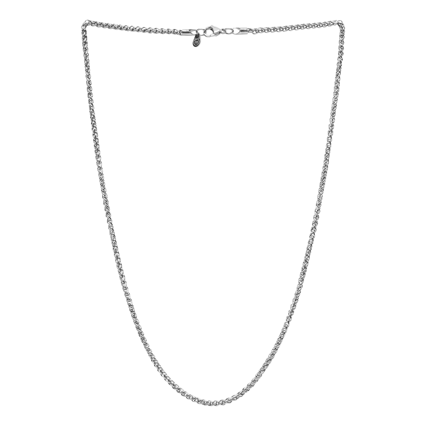 Wheat Chain | 18 Karat White Gold Plated Wheat Chain | Marcozo